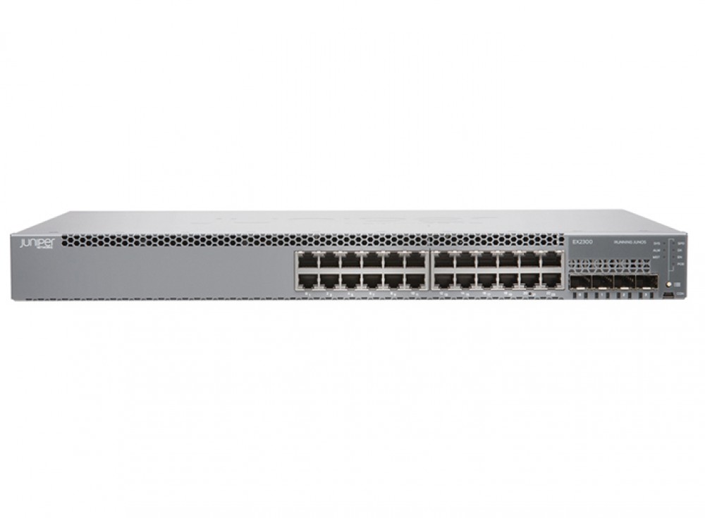 Juniper EX2300-24T-VC, 24 Ports 10/100/1000BASE-T, 4 x 1/10GbE SFP/SFP+